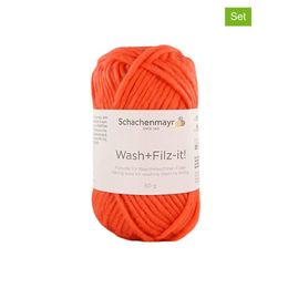 Schachenmayr since 1822 10er-Set: Wollgarne ''Wash+Filz-it!'' in Orange - 10x 50 g - 26% | Kreativbedarf-diy