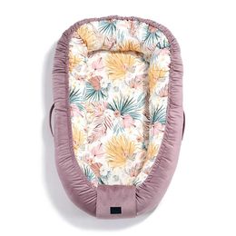 La Millou Nestchen "Best Nest Grande Velvet" in Rosa/ Lila/ Grau/ Weiß - 58% | Babymoebel