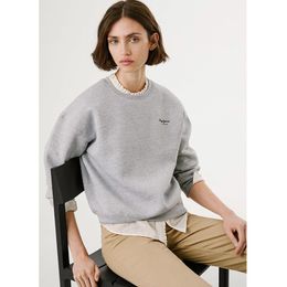 Pepe Jeans Sweatshirt "Babi" in Hellgrau - 20% | Gr&ouml;&szlig;e L | Damen-sweatshirts-jacken