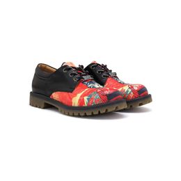 Goby Leder-Schnürschuhe in Schwarz/ Rot - 65% | Größe 41 | Damen-schnuerschuhe
