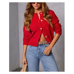 Milan Kiss Cardigan in Rot - 57% | Gr&ouml;&szlig;e L | Damen-pullover-cardigans