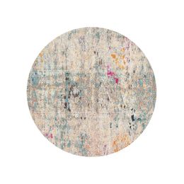 Safavieh Kurzflor-Teppich in Hellgrau/ Gold - 26% | Gr&ouml;&szlig;e 152x152 cm |