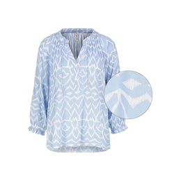 Eight2Nine Bluse in Wei&szlig;/ Hellblau - 52% | Gr&ouml;&szlig;e L | Damen-blusen