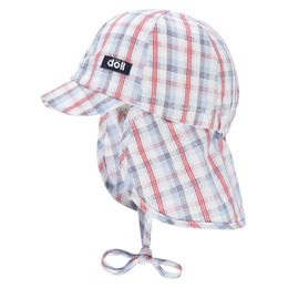Döll Döll Nackenschutzcap in Weiß/ Blau/ Rot - 74% | Größe 47 cm | Baby-caps-huete