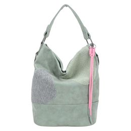 Fritzi aus Preussen Fritzi aus Preu&szlig;en Schultertasche "Olga" in Gr&uuml;n/ Grau - (B)27 x (H)37 x (T)17 cm - 48% | Damen-taschen