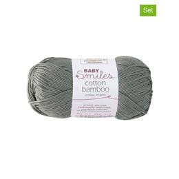 Schachenmayr since 1822 10er-Set: Baumwoll-Mixgarne ''Cotton Bamboo'' in Grau - 10x 50 g - 15% | Kreativbedarf-diy