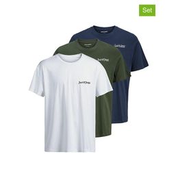 Jack & Jones Jack & Jones 3er-Set: Shirts in Bunt - 23% | Gr&ouml;&szlig;e L | Herren-plussize