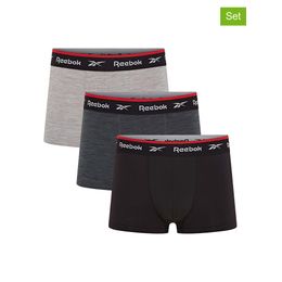 Reebok 3er-Set: Boxershorts "Redgrave" in Schwarz/ Grau - 60% | Größe S | Herren-waesche