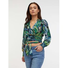 ORSAY Bluse in Gr&uuml;n/ Blau - 57% | Gr&ouml;&szlig;e 34 | Damen-blusen