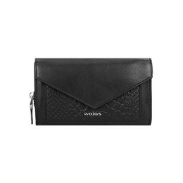 Wojas Leder-Geldbörse in Schwarz - (B)16 x (H)9,5 x (T)3 cm - 37% | Portemonnaies-etuis