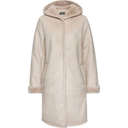 Buffalo Damen Lederimitatmantel beige Gr&ouml;&szlig;e 34