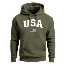 Neverless Sweatshirt 'USA Flag' male Green size XL