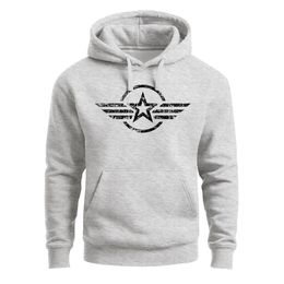 Neverless Sweatshirt 'Airforce Wings' Herren Gr&ouml;&szlig;e L grau
