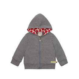 loud + proud Zip-Up Hoodie 'Interlock' girl Grey size 122/128