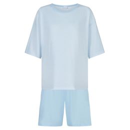 Mey Pyjama 'Simple Stripes' Damen Größe 4XL blau Winterkleid