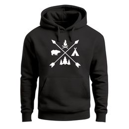 Neverless Sweatshirt 'Adventure Cross' male Black size XXL