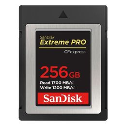 Sandisk Speicherkarte &raquo;CF Extreme PRO CFexpress, Typ B&laquo; (256 GB 1.700 MB/s Lesegeschwindigkeit) schwarz Extrem schnelle Lese- und...