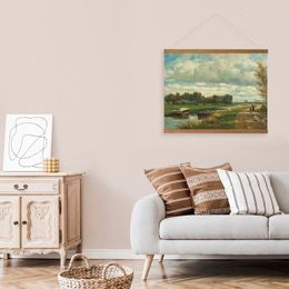 Art for the home Leinwandbild &raquo;Dutch Landscape&laquo; Art 1 Stk. tlg. H&auml;ngendes Poster Leinen Holl&auml;ndische Landschaft 60 cm x 80 cm Farbe Bild(er):...