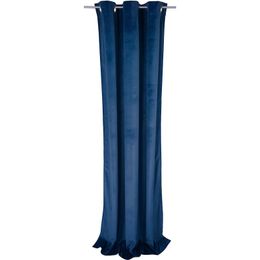 Tom Tailor HOME Vorhang »FRENCH VELVET« Ösen 1 Stk. tlg. blau Obermaterial: 100% Polyester 245 cm