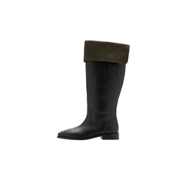 MANGO TEEN Stiefel 'Lisa' Damen Gr&ouml;&szlig;e 36 oliv / schwarz Winterschuhe