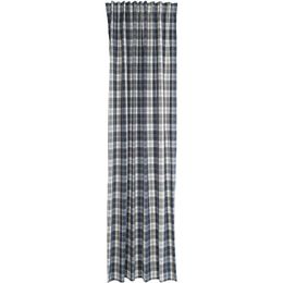 HOMING Vorhang &raquo;Aiko&laquo; verdeckte Schlaufen 1 Stk. tlg. Vorhang, K&uuml;che, Landhaus, blickdicht blau Obermaterial: 50% Baumwolle, 50% Polyester 245 cm