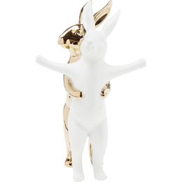 KARE Dekofigur &raquo;Deko Figur Hugging Rabbits Medium&laquo; gold Steingut