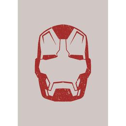 Komar Bild &raquo;Iron Man Helmet MK 43&laquo; Natur 1 Stk. tlg. Wandbild zur Dekoration im Kinderzimmer - ohne Rahmen rot Holz, Papier