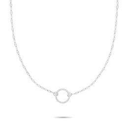 Tamaris Charm-Kette »Schmuck Geschenk Edelstahl Charm Halskette The Lip Chain« edelstahlfarben Filigrane schimmernde Charm Halskette