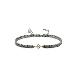 Elli Armband &raquo;Nylonband Glas Kristalle Wei&szlig; 925 Sterling Silber&laquo; Grau 16 cm Armband f&uuml;r Damen mit Swarovski Kristallen verleiht einen funkelnden...
