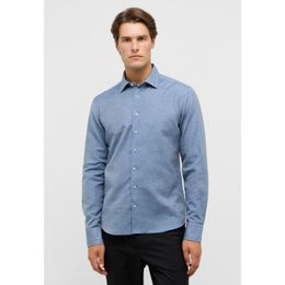 Eterna Damen Langarmhemd &raquo;SLIM FIT&laquo; EASY IRON (b&uuml;gelleicht) blau 44, Normalgr&ouml;&szlig;en