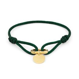 Copenhagen Studios Armband &raquo;Schmuck Geschenk Edelstahl Armkette Fabric Link&laquo; gelbgoldfarben-gr&uuml;n 21 cm Trendiger Armschmuck