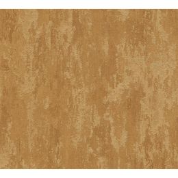 A.S. Création A.S. CRÉATION Vliestapete »Rusted« Metall-Effekte Rost-Optik abstrakt leicht strukturiert goldfarben B/L: 0,53 m m x 10,05 m m