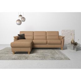 Home Affaire Ecksofa &raquo;Palmera L-Form, B: 244 cm - OTTO. Verl&auml;ssliche Qualit&auml;t.&laquo; optional Bettfunktion & Bettkasten, Federkern braun Luxus-Microfaser (