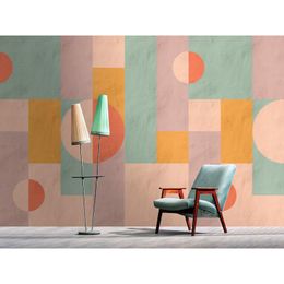 Livingwalls LIVING WALLS Vliestapete »Geometrische Retro-Tapete Moderne Mustertapete« matt glatt Creme B/L: 2,7 m m x 4 m m