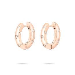 Tamaris Paar Creolen &raquo;Schmuck Geschenk Creolen mit funkelnden Steinchen Little Twinkle&laquo; ros&eacute;goldfarben-kristallwei&szlig; + kristallwei&szlig; 18,5 mm...