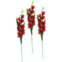 I.GE.A. Kunstblume &raquo;Gladiole&laquo; 3er Set rot Obermaterial: 98% Polyester, 2% Kunststoff