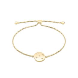 Tamaris Edelstahlarmband &raquo;Schmuck Geschenk Edelstahl Armkette Little Twinkel&laquo; gelbgoldfarben-kristallwei&szlig; + kristallwei&szlig; 22 cm Filigranes Armband...