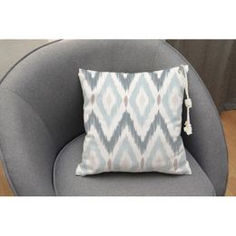 queence Dekokissen &raquo;Wellenmuster in Pastellfarben&laquo; Outdoor-Kissen mit &Ouml;se und dicker Stoffkordel wei&szlig; + bedruckt gemustert Obermaterial: 100%...