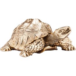 KARE DESIGN Dekofigur &raquo;Deko Figur Turtle Gold Klein&laquo; goldfarben