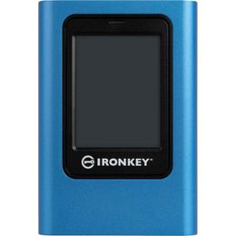 Kingston externe SSD &raquo;IRONKEY VAULT PRIVACY 80 EXTERNE SSD 1,92TB&laquo; 1,92 TB Anschluss USB-C blau Kunstoff Zwei schreibgesch&uuml;tzte Modi (Schreibschutz) zum Schutz
