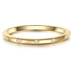 Glanzst&uuml;cke M&uuml;nchen Glanzst&uuml;cke M&uuml;nchen Damen Fingerring &raquo;GSM1310&laquo; Ring Sterling Silber gelbgold Zirkonia wei&szlig;