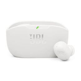 JBL wireless In-Ear-Kopfhörer »Wave Buds 2« A2DP Bluetooth Active Noise Cancelling (ANC) Weiß Wasserdicht und staubresistent gemäß IP54 (Ladebox...
