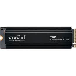 CRUCIAL interne SSD &raquo;T705 2TB Heatsink&laquo; 2 TB Anschluss PCI Express 5.0 schwarz Schreibgeschwindigkeit: 12700 MB/s