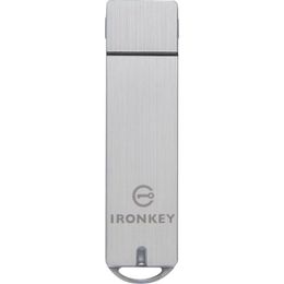Kingston USB-Stick &raquo;IRONKEY S1000 64GB&laquo; (64GB GB USB 3.0 Lesegeschwindigkeit 230 MB/s) silber Robustes gesch&uuml;tztes Geh&auml;use aus eloxiertem Aluminium