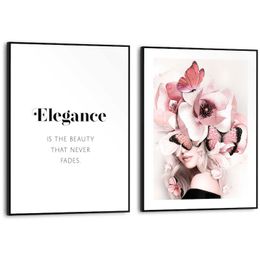 Reinders Poster &raquo;Flower Elegance&laquo; rosa MDF