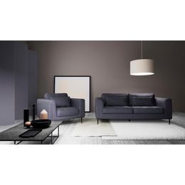 Trendmanufaktur Sessel &raquo;Luzi, Loungesessel, modern mit extra hohen F&uuml;&szlig;en&laquo; Designsessel mit tollem Sitzkomfort, Metallf&uuml;&szlig;e schwarz, Breite 96 cm blau 