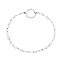 Tamaris Charm-Armband &raquo;Schmuck Geschenk Edelstahl Charm Armkette Lip Chain&laquo; edelstahlfarben 18 cm Filigranes Charm Armband