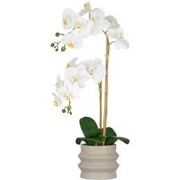 Creativ green Kunstorchidee &raquo;Orchidee Phalaenopsis&laquo; im Design-Topf wei&szlig; Kunststoff