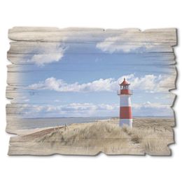 Artland Holzbild &raquo;Leuchtturm Sylt&laquo; Geb&auml;ude 1 Stk. tlg. blau Holzwerkstoff