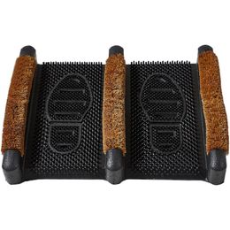 ANDIAMO Fu&szlig;matte &raquo;Gummi Kokos Schuh&laquo; rechteckig 60 mm H&ouml;he Schmutzfangmatte, In- und Outdoor geeignet schwarz Obermaterial: 100% Kokos B : 32 cm...